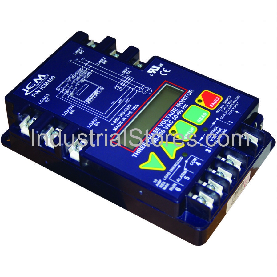 ICM450A-ICM Controls ICM450A Programmable 3-Ph Line Voltage Monitor ...