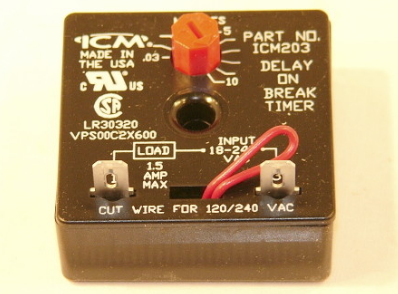 ICM203-ICM Controls ICM 203 Delay On Break Adjustable .03 To 10 Minutes ...
