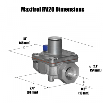 RV20VL-1/4-Maxitrol RV20VL-1/4" Gas Appliance Pressure Regulators - All ...